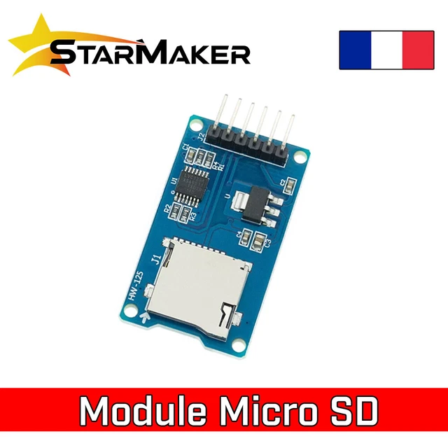 MODULE LECTEUR DE carte Micro SD SPI pour Arduino, Raspberry Pi, TF ...