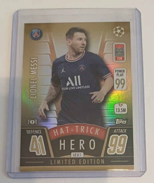 CARTE CARD LIMITED EDITION Lionel MESSI Paris PSG Topps Match Attax ...