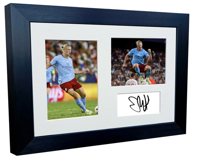 SIGNED ERLING HAALAND Manchester City Autographed Photo Photograph ...