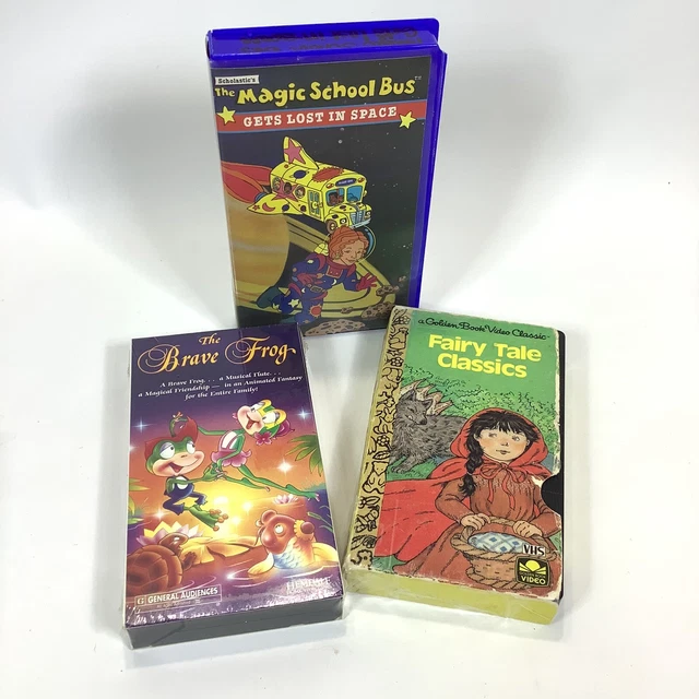VHS TAPE LOT Magic School Bus The Brave Frog Golden Books Fairytale ...