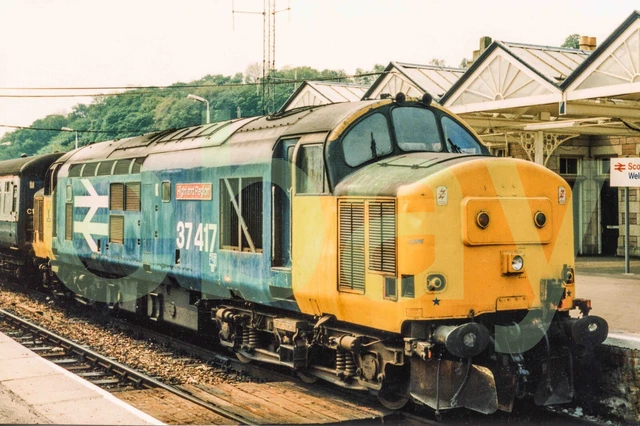 UK DIESEL TRAIN Railway Photograph Of Class 37 Loco 37417. Rm37-1262 £1 ...