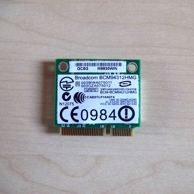 BROADCOM BCM94312HMG LAPTOP WLAN WiFi Mini PCIe Card Dell P/N 0KW770 £4 ...