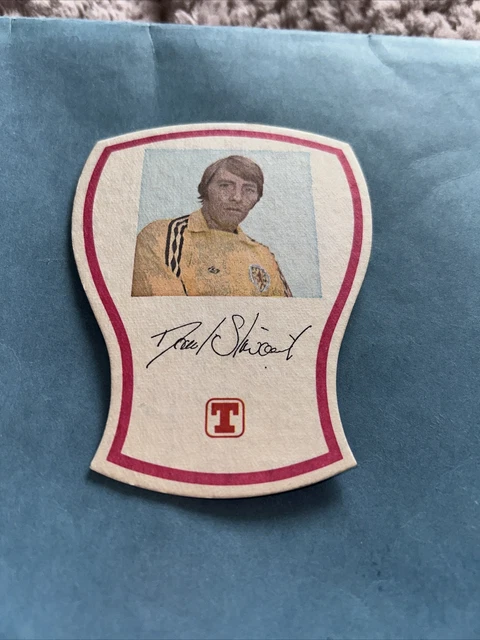 RARE 1977-78 DAVID STEWART LEEDS UTD FC & SCOTLAND BEER MAT TENNENT'S ...