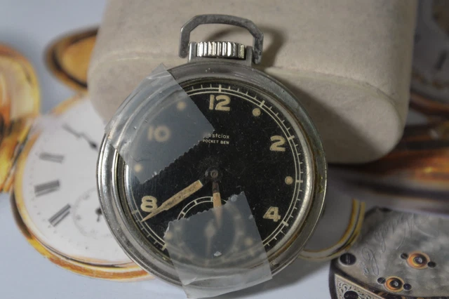 VINTAGE WESTCLOX POCKET Ben Manual Wind Pocket Watch --4 Repair /Parts ...