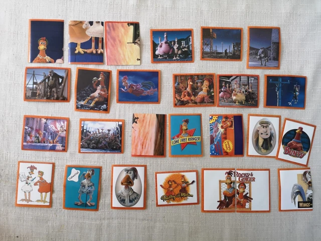 26 X UNUSED Chicken Run Stickers job lot bundle Futera Aardman ...