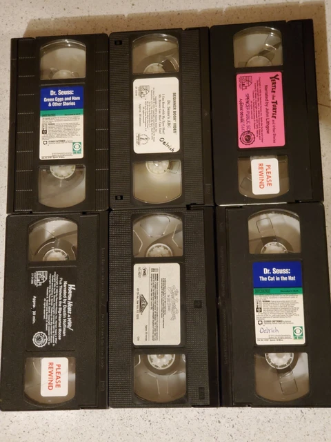 DR. SEUSS RARE VHS Lot Of 6. Cat In The Hat, Green Eggs, Horton Hears A ...