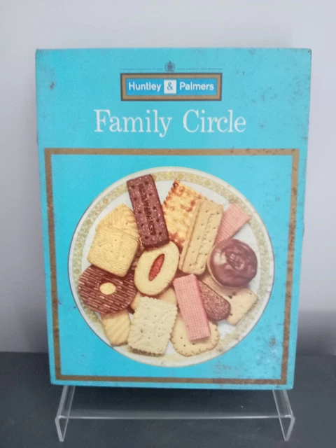 SCARCE VINTAGE BLUE Huntley & Palmers Family Circle Biscuit Selection ...