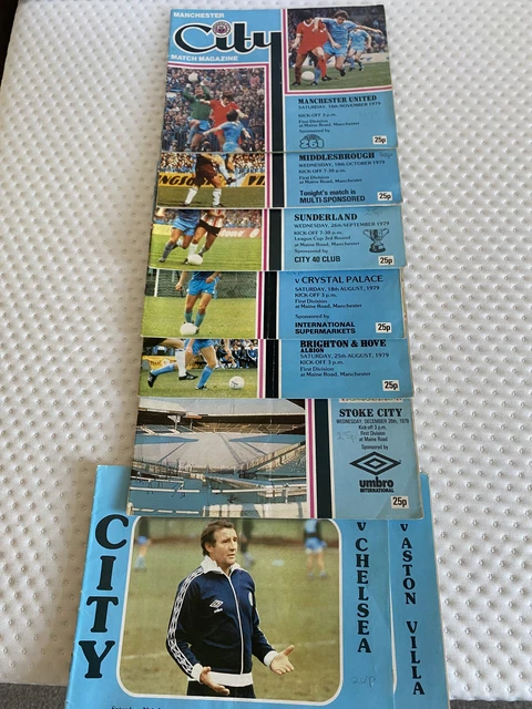 MANCHESTER CITY FOOTBALL programmes 1979 Eight programme Bundle £1.76 ...
