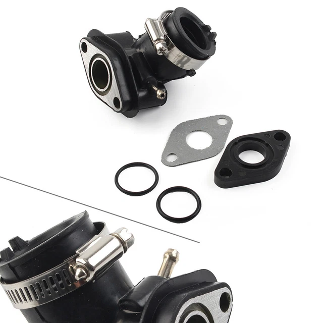 CARBURETOR INTAKE MANIFOLD Inlet Pipe Gasket Fit GY6 50cc Gas Moped ...