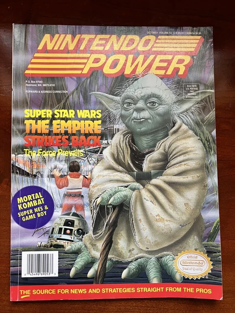 NINTENDO POWER MAGAZINE Vol 53 October 1993 Star Wars w/cards No Poster ...