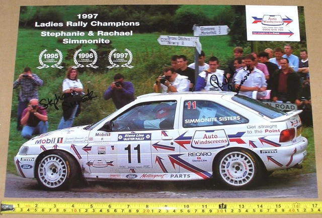 SIGNIERT STEPHANIE SIMMONITE / RACHAEL SIMMONITE - 1997 Ford Motorsport ...