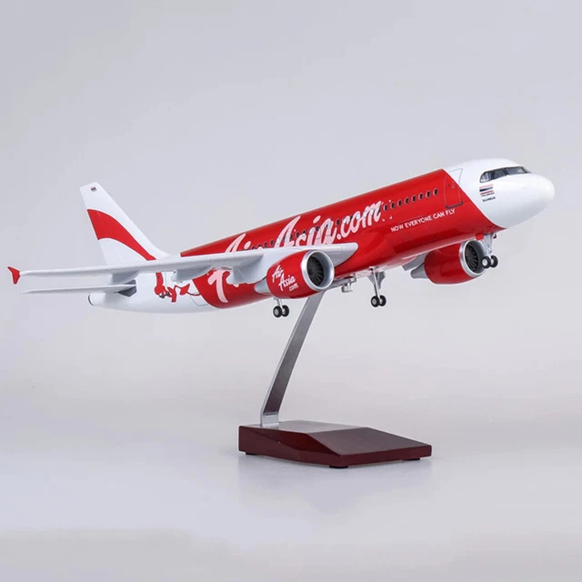 EXTRA LARGE AIR Asia Airbus A320 NEO Aircraft Model Plane Toy Gift - 1/ ...