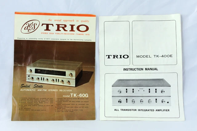 TRIO MODEL TK-400E Transistor Integrated Amplifier OEM INSTRUCTION ...