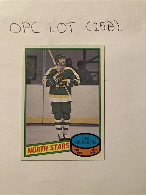 1980-81 O-PEE-CHEE HOCKEY OPC #343 Tom Younghans Minnesota North Stars ...