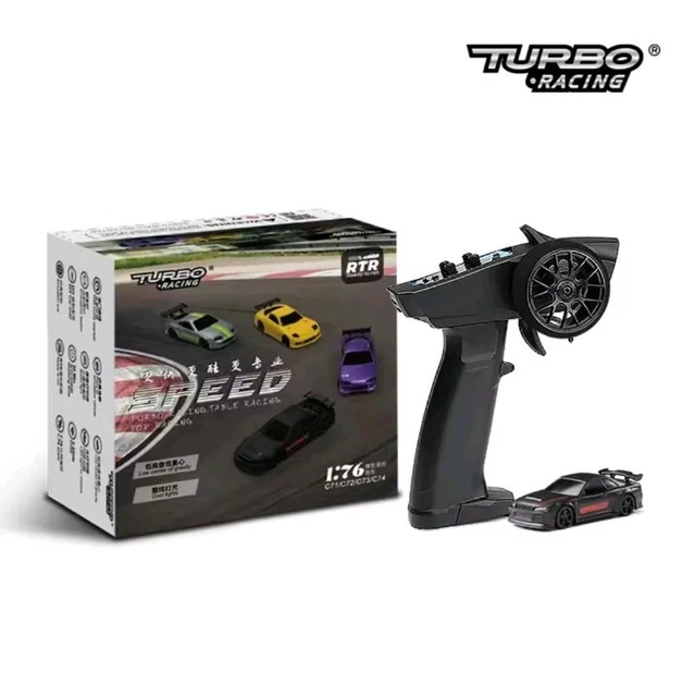 TURBO RACING C74 1/76 Scale Rc Racing Car Working Lights And Remote ...