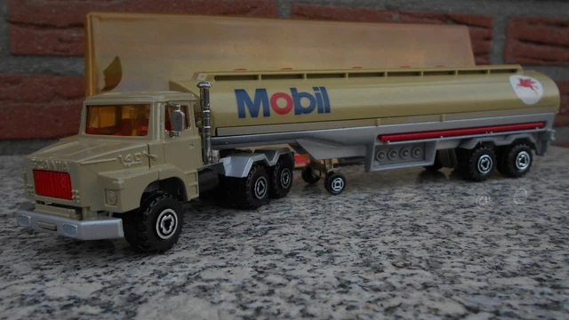 ORIGINAL SCANIA 140 Majorette 3000 1/60 Mobil citerne avec la boite ...