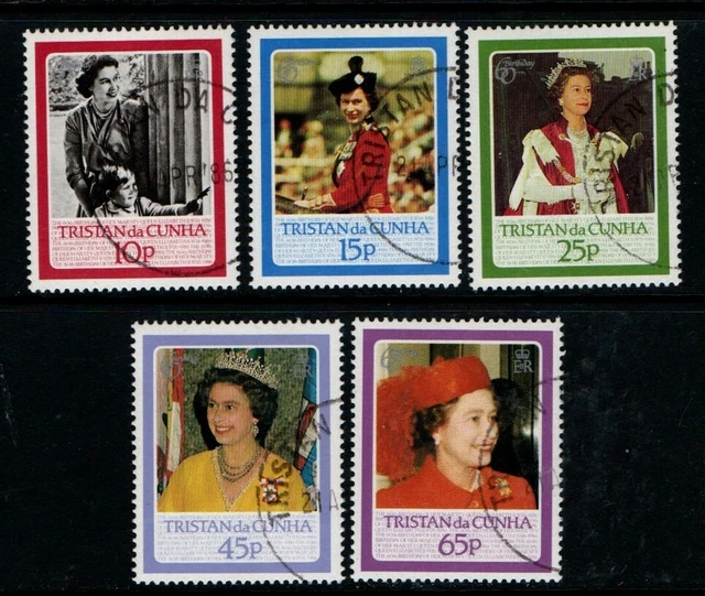 TRISTAN DA CUNHA 1986 Queen Elizabeth II 60th Birthday SG40610 VF Used ...