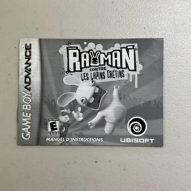 RAYMAN RAVING RABBIDS GameBoy Advance (Instruction) *French/Francais $2 ...