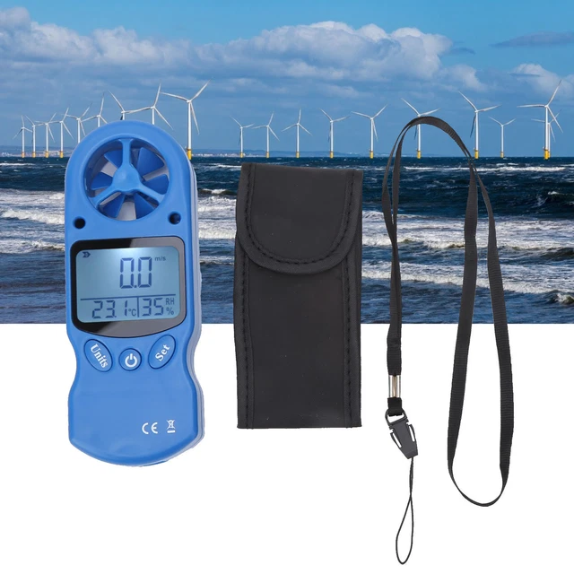 TEMPERATURE ANEMOMETER MINI Size Digital Anemometer Durable And £17.22 ...