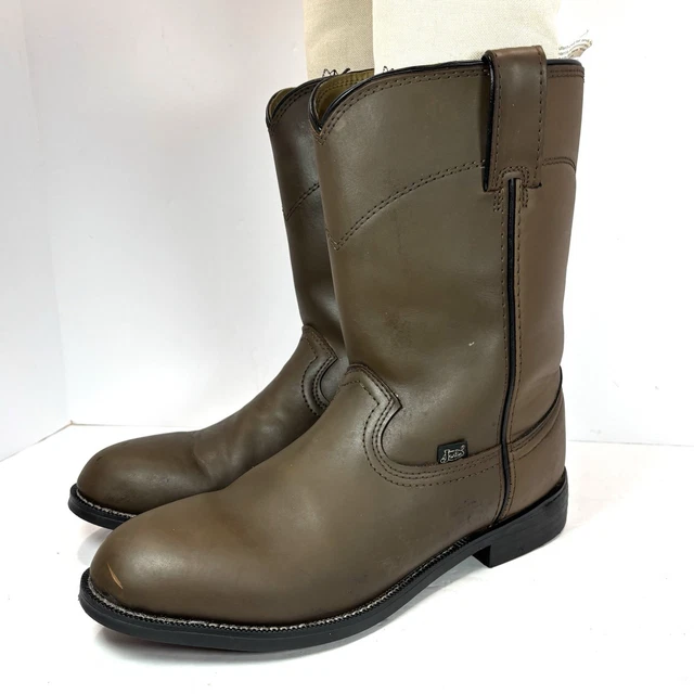 JUSTIN ROPER BASICS Boots JB3001 Brown Men's Size 11.5 D Western Cowboy ...