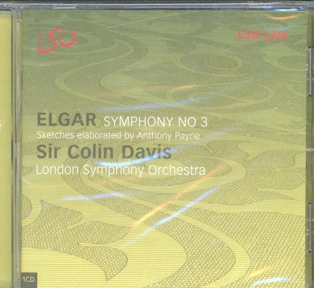LSO0019 SIR COLIN Davis, London Symphony Orchestra Elgar - Symphony No 3 CD Royaume-Uni EUR 5,38 ...
