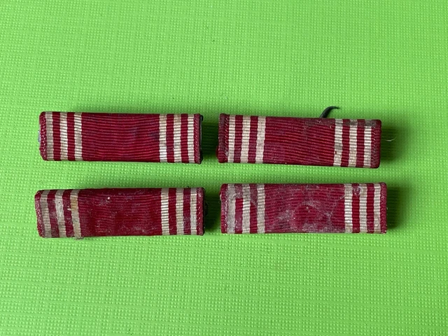 VINTAGE WW2 II US Military Army prop Red White Stripe Medal Ribbon Bar ...