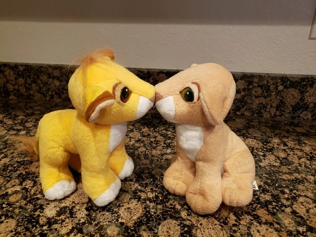 Disney Lion King Simba And Nala Kissing Cubs Magnetic Plush Vintage Mattel 1993a £2882