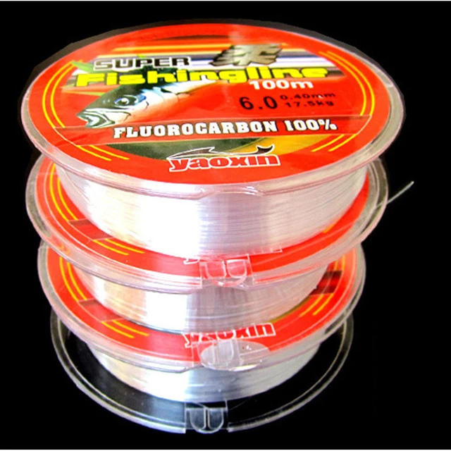 SUPER STRONG 100% Fluorocarbon Monofilament Nylon Fishing Line 0.4-8LB ...