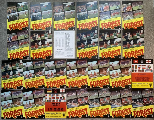 NOTTINGHAM FOREST FC 1978 1979 HOME FOOTBALL PROGRAMME COLLECTION Job ...
