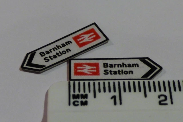 2 X OO Scale British Rail Station Road Signs (Your Choice of Station ...