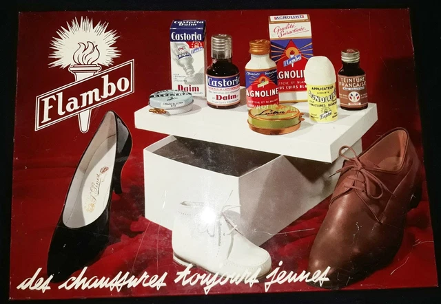 ANCIENNE PLAQUE METAL Serigraphiee-Cirage Flambo N°708/107 EUR 18,00 ...