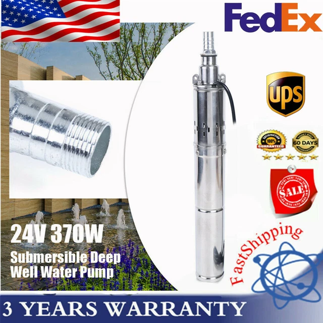 DC-24V 370W SOLAR Water Pump Deep Well Solar Submersible Pump US £89.64 ...