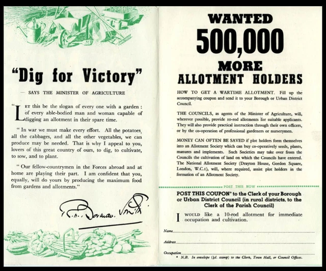 DIG FOR VICTORY I Grow More Food World War II Gardeners Old Plants ...