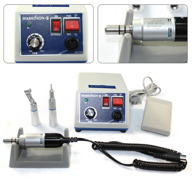 DENTAL LAB MARATHON Micro Motor Drill Polisher Machine N3 & 35K RPM ...