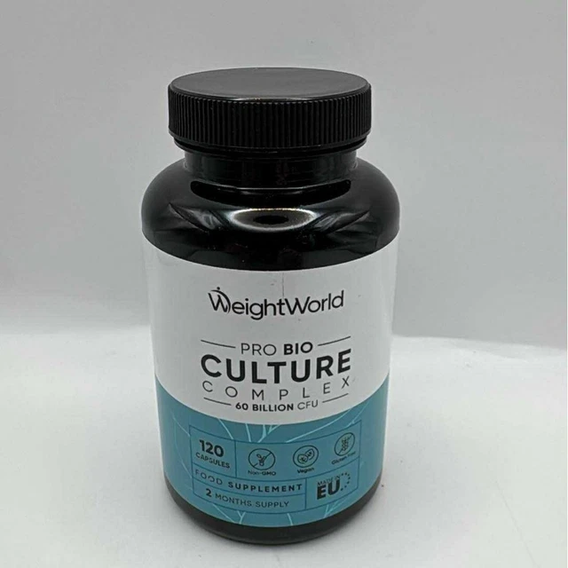 BIO CULTURES COMPLEX Probiotics & Prebiotics 120 Capsules 60 Billion ...