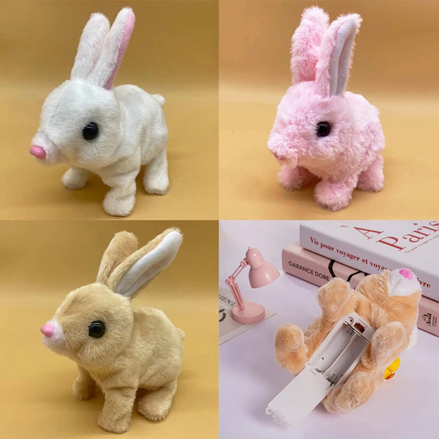 ELECTRONIC PLUSH RABBIT Toy Robot Bunny Walking Jumping Running Animal ...