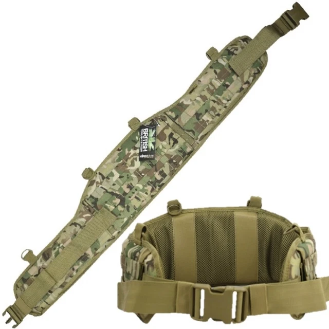 ARMY PADDED WEBBING Belt Combat Battle Hip Pad Mtp Pouch Paintballing ...