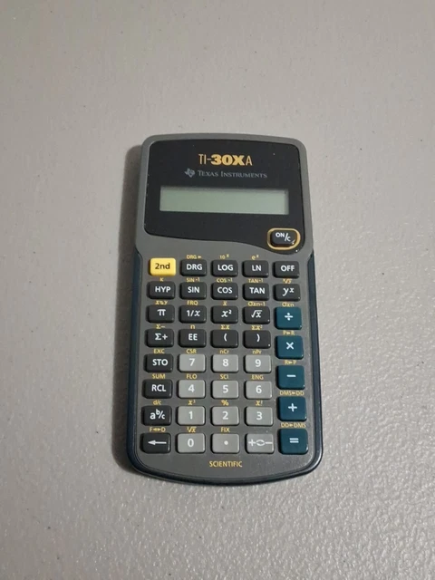 TEXAS INSTRUMENTS TI-30XA Scientific Calculator with manual and cover ...
