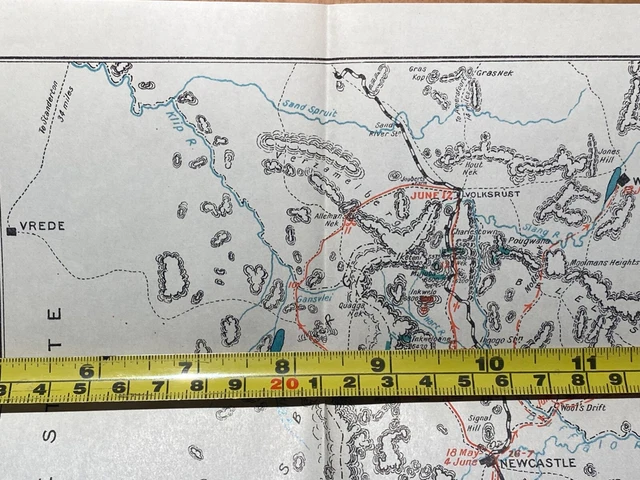 ORIGINAL BOER WAR/BRITISH Army/ Planning Map. BULLER'S ADVANCE THROUGH ...
