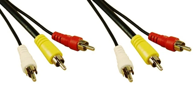 CÂBLE RCA 1,5 Mètre 3xCinchstecker Audio R/L + Vidéo 3x Prise Rca EUR 4 ...