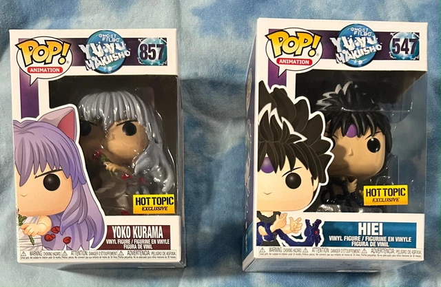 FUNKO POP HIEI and YOKO KURAMA Hot Topic Exclusive Set NEAR MINT Yu Yu ...
