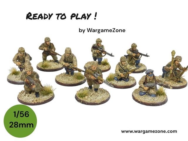 WWII GERMAN FALLSCHIRMJAGER squad tropical - 1/56 28mm - Painted Bolt ...