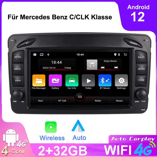 AUTORADIO CARPLAY FÜR Mercedes Benz C/CLK/G Klasse W203 W209 W639 W463 ...