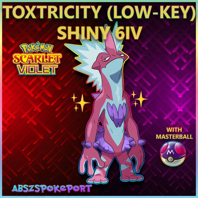 TOXTRICITY SHINY 6IV/POKEMON Scarlet and Violet/Raid Battle Ready/ Fast ...