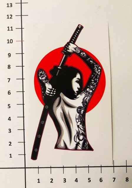 JAPAN SAMURAI STICKER Jdm Pin Up Girl Jdm Racing Drift Tuning V8 Pu086 ...