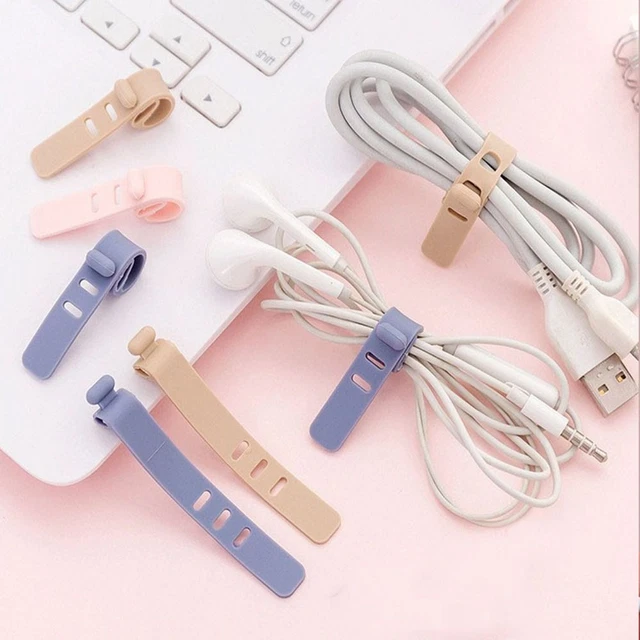 CABLE ORGANIZER USB Cable Fastener Tape Wire Binding Strap Cable Winder ...