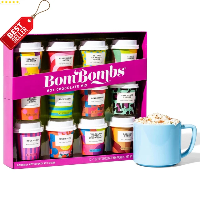 HOT CHOCOLATE MIX Gift Set 12 Pack Rocky Road Cookies Butter Pumpkin ...