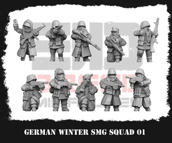 15MM WW2 GERMAN Winter infantry bundle 3d printed O group FOW £17.99 ...