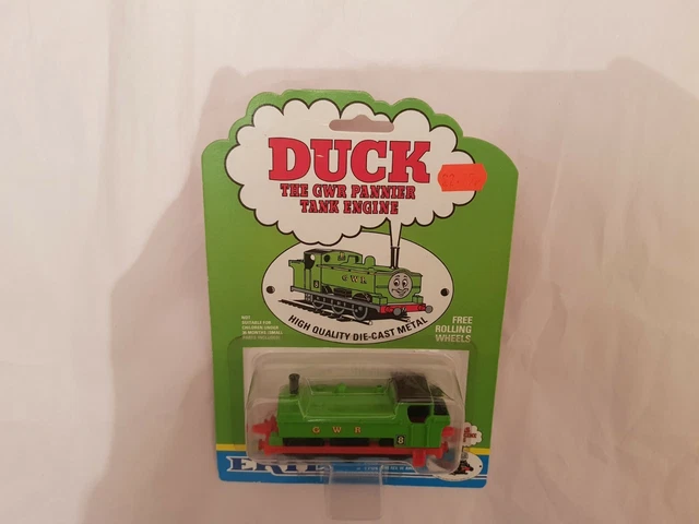 THOMAS THE TANK & Friends ERTL DIECAST DUCK TRAIN NEW 1990 RARE CLOUD ...