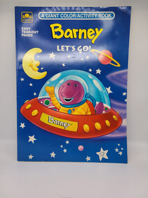 1994 GOLDEN BOOK Barney Coloring and Activity Book UNUSED NOS £17.88 ...